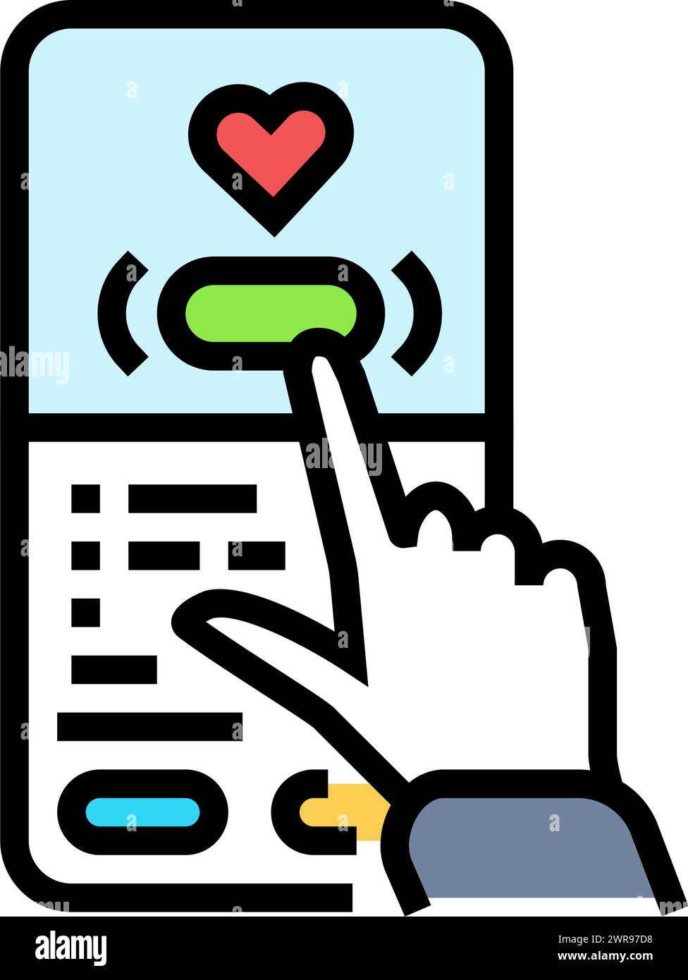 visual feedback ux ui design color icon vector illustration Stock ...