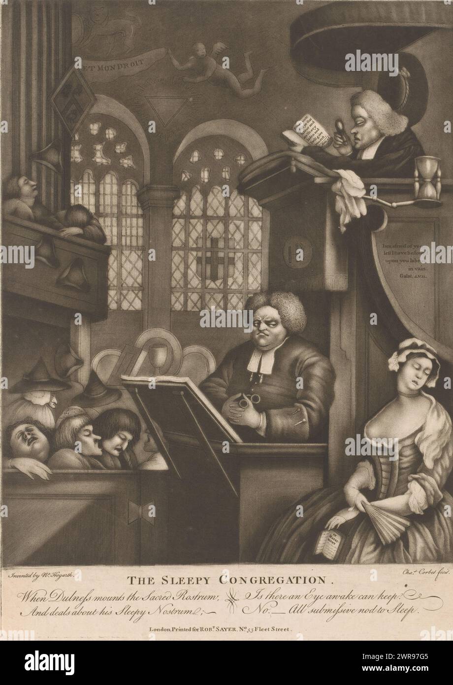 Sleeping parish, The Sleepy Congregation (title on object), Text in ...