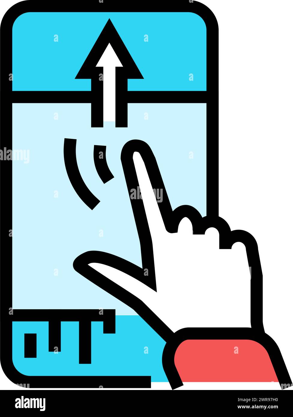 scroll hijacking ux ui design color icon vector illustration Stock Vector Image & Art - Alamy