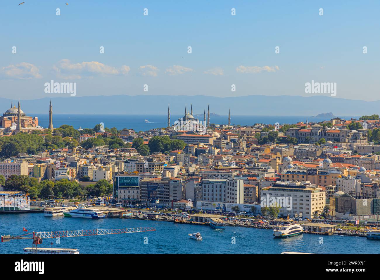 Istanbul, Turkey - Aug 2, 2023: Scenic panorama of istanbul featuring ...