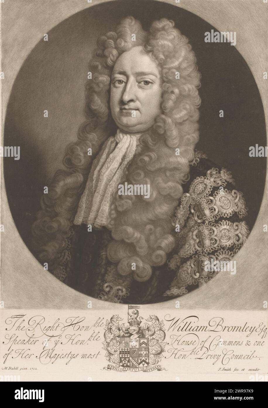 Portrait of William Bromley, Text in English in the bottom margin ...