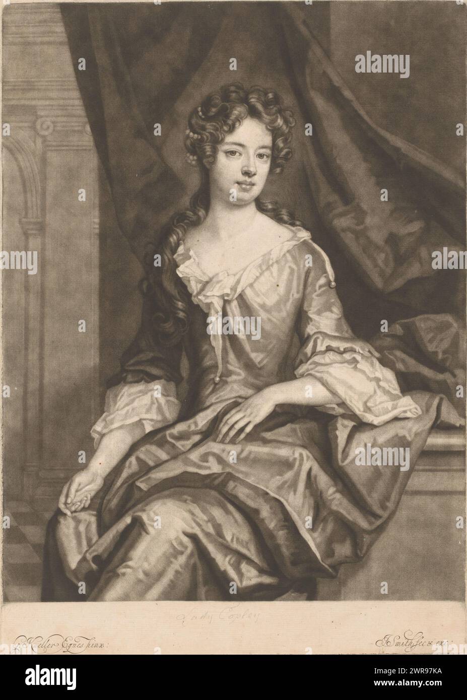Portrait of Catherine Purcell, The Lady Copley, print maker: John Smith ...