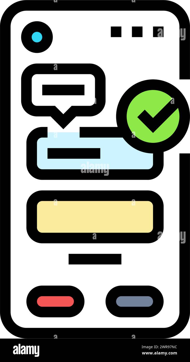 microcopy ux ui design color icon vector illustration Stock Vector ...