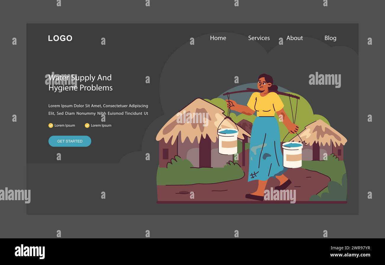 Global water crisis theme. A powerful illustration highlighting the ...