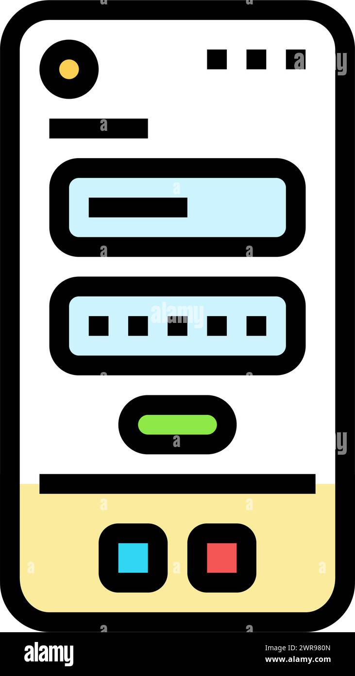 offboarding ux ui design color icon vector illustration Stock Vector ...