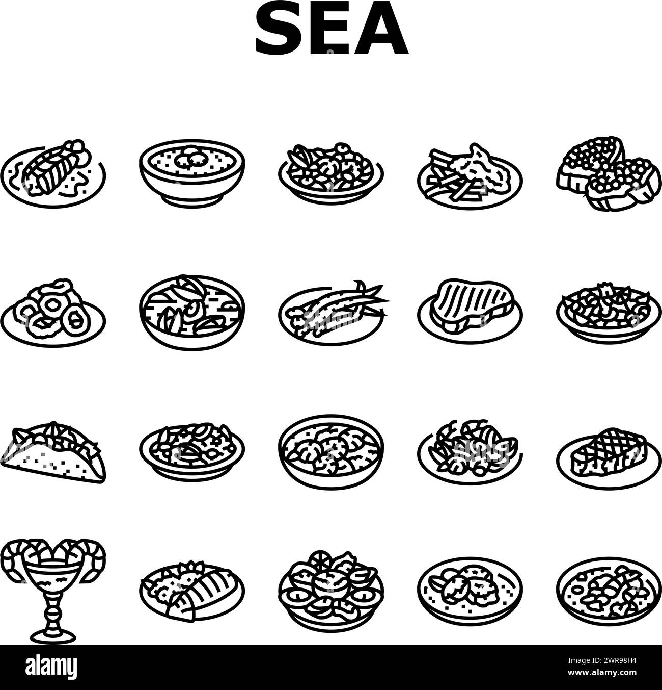 Seafood market greece Black and White Stock Photos & Images - Alamy