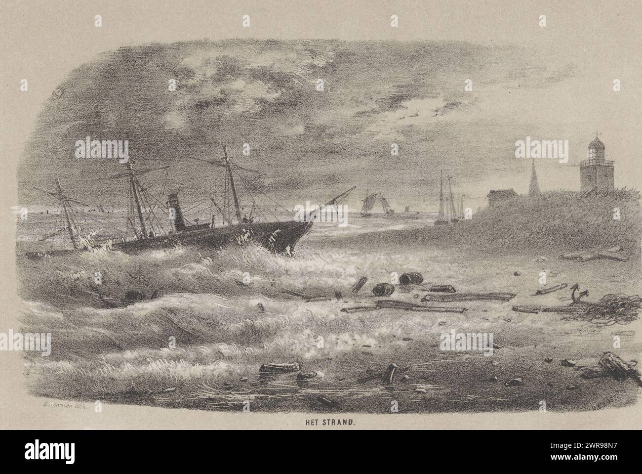 Storm damage beach netherlands hi-res stock photography and images - Alamy