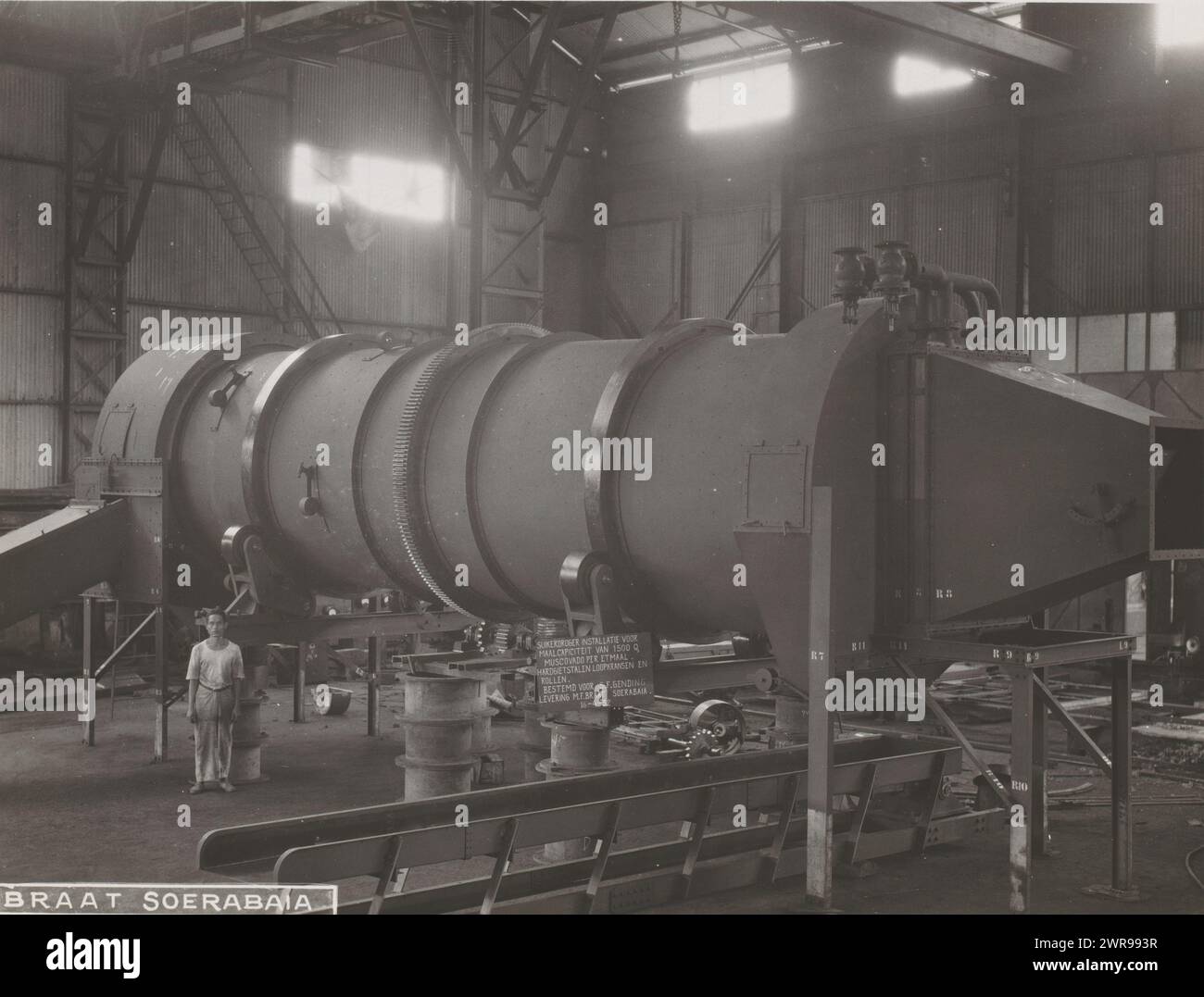 Sugar drying installation, Sugar dryer manufactured in 1932 for the ...