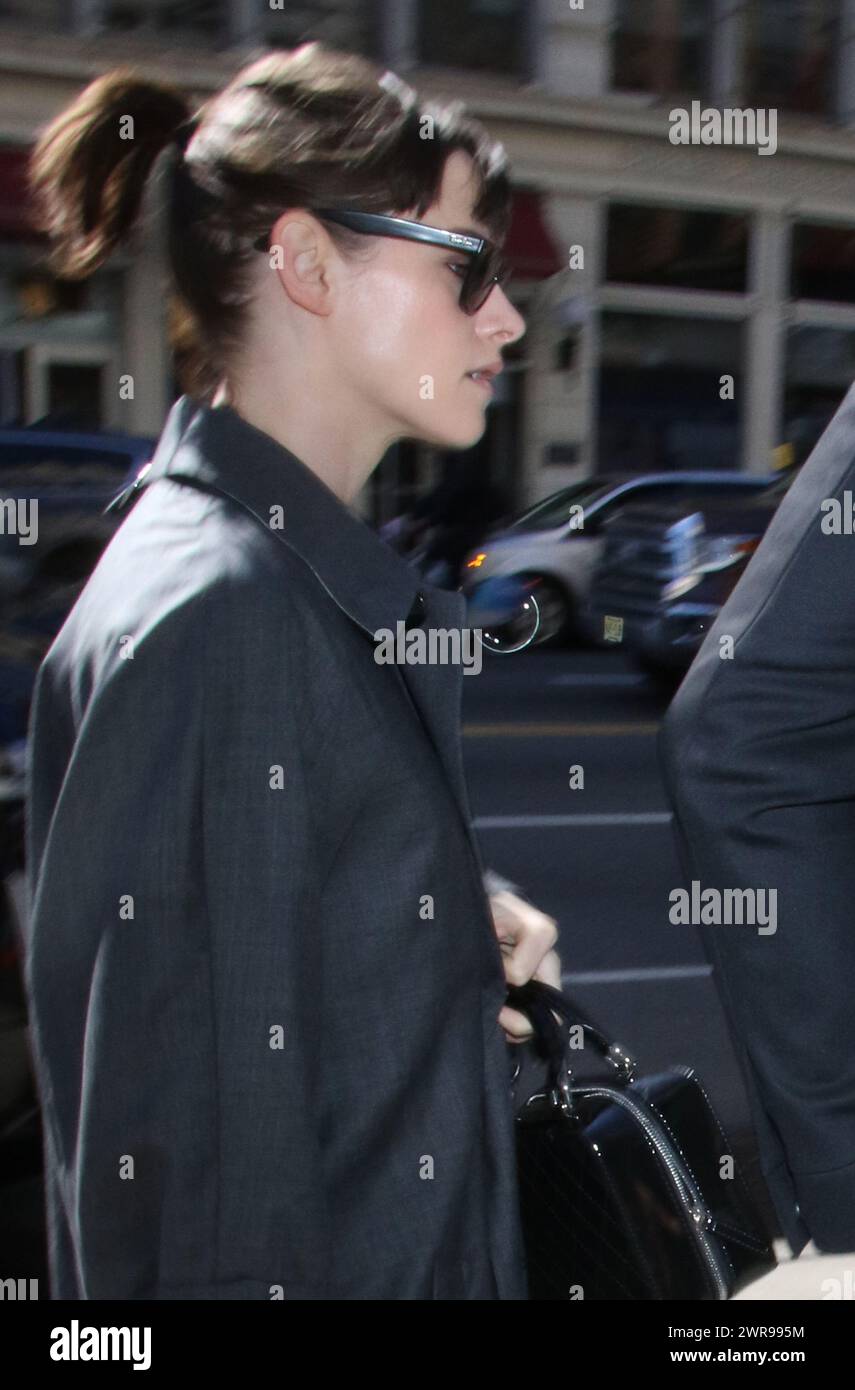 New York, NY, USA. 11th Mar, 2024. Kristen Stewart seen out and about ...