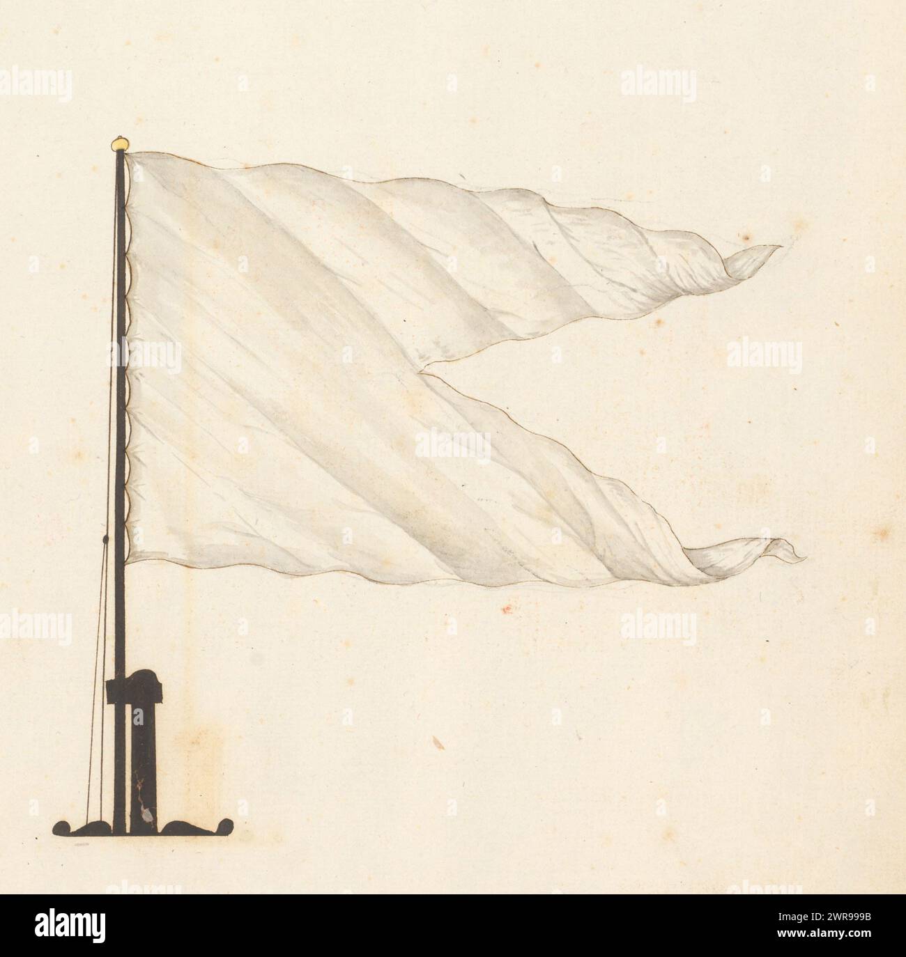 Flag of France, Flag of France, all white and forked. Flag on flagpole ...
