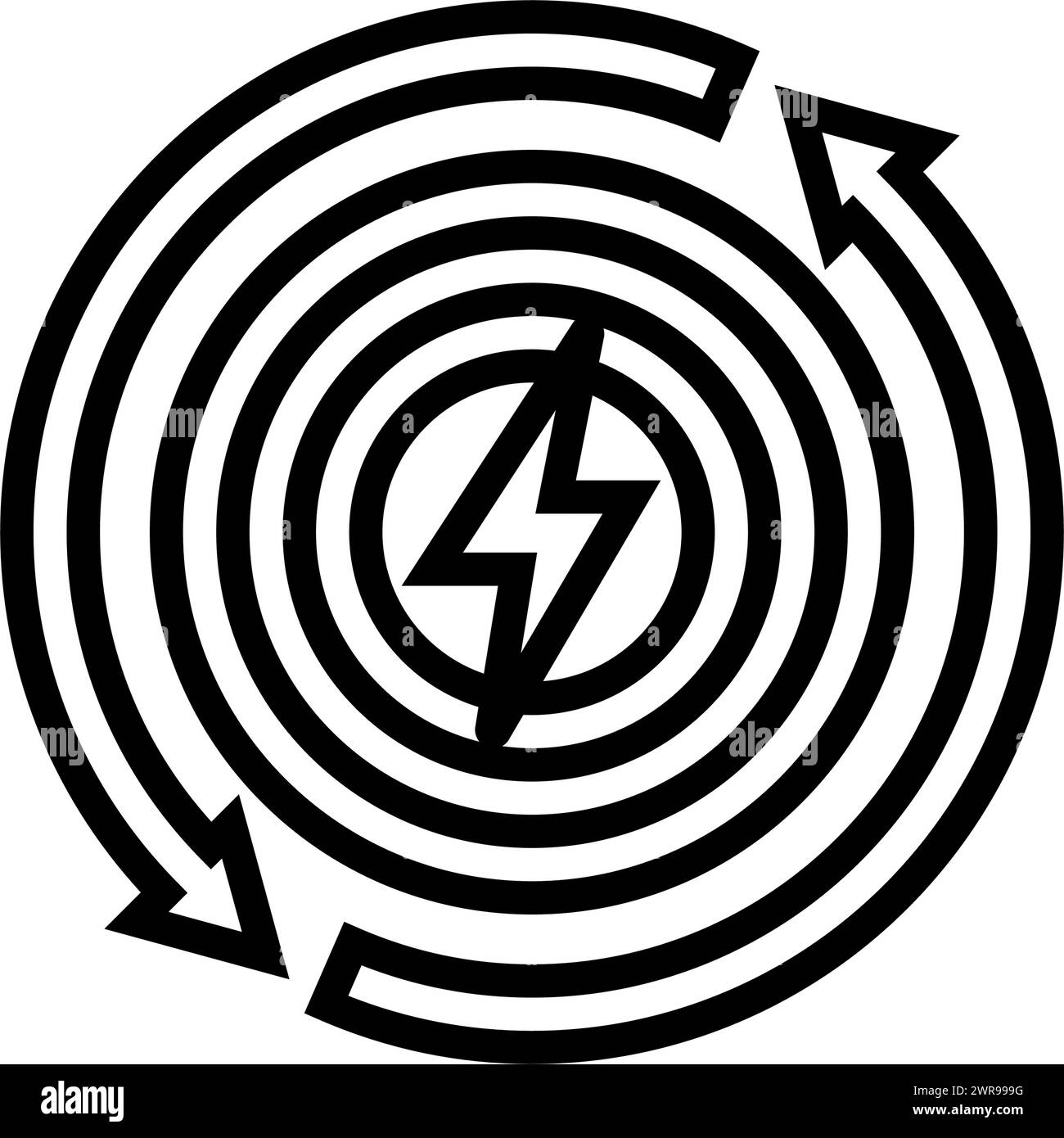 renewable targets energy policy line icon vector illustration Stock ...