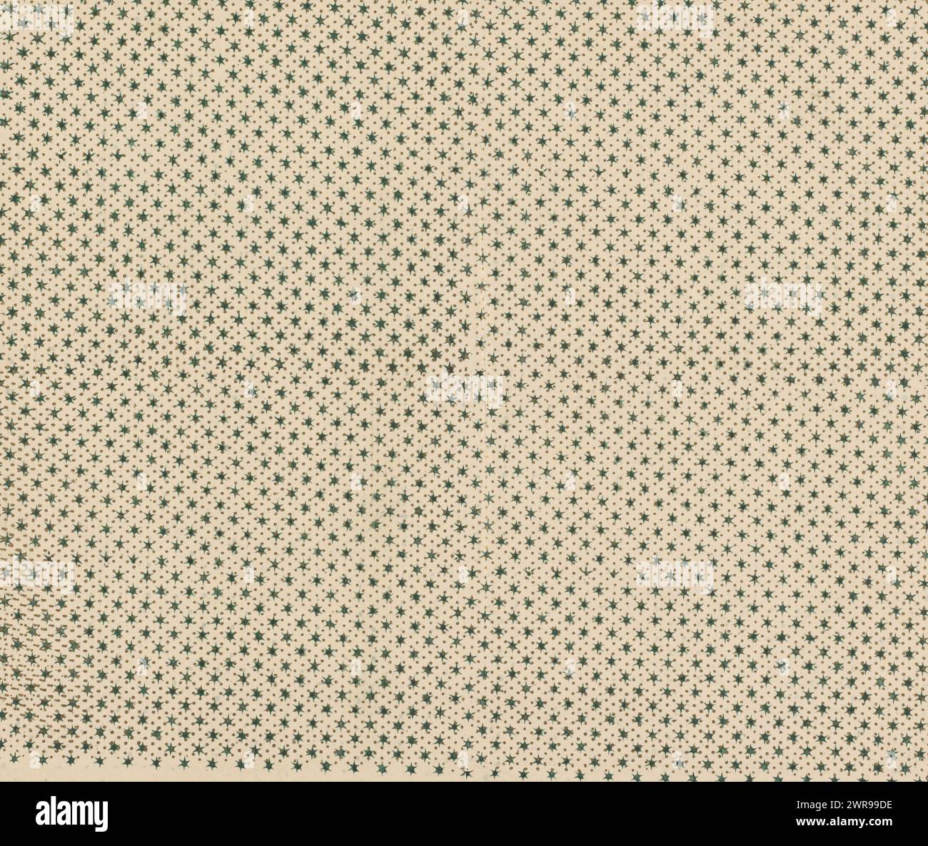 Sheet with scattered patterns of stars and dots, Sheet with scattered ...
