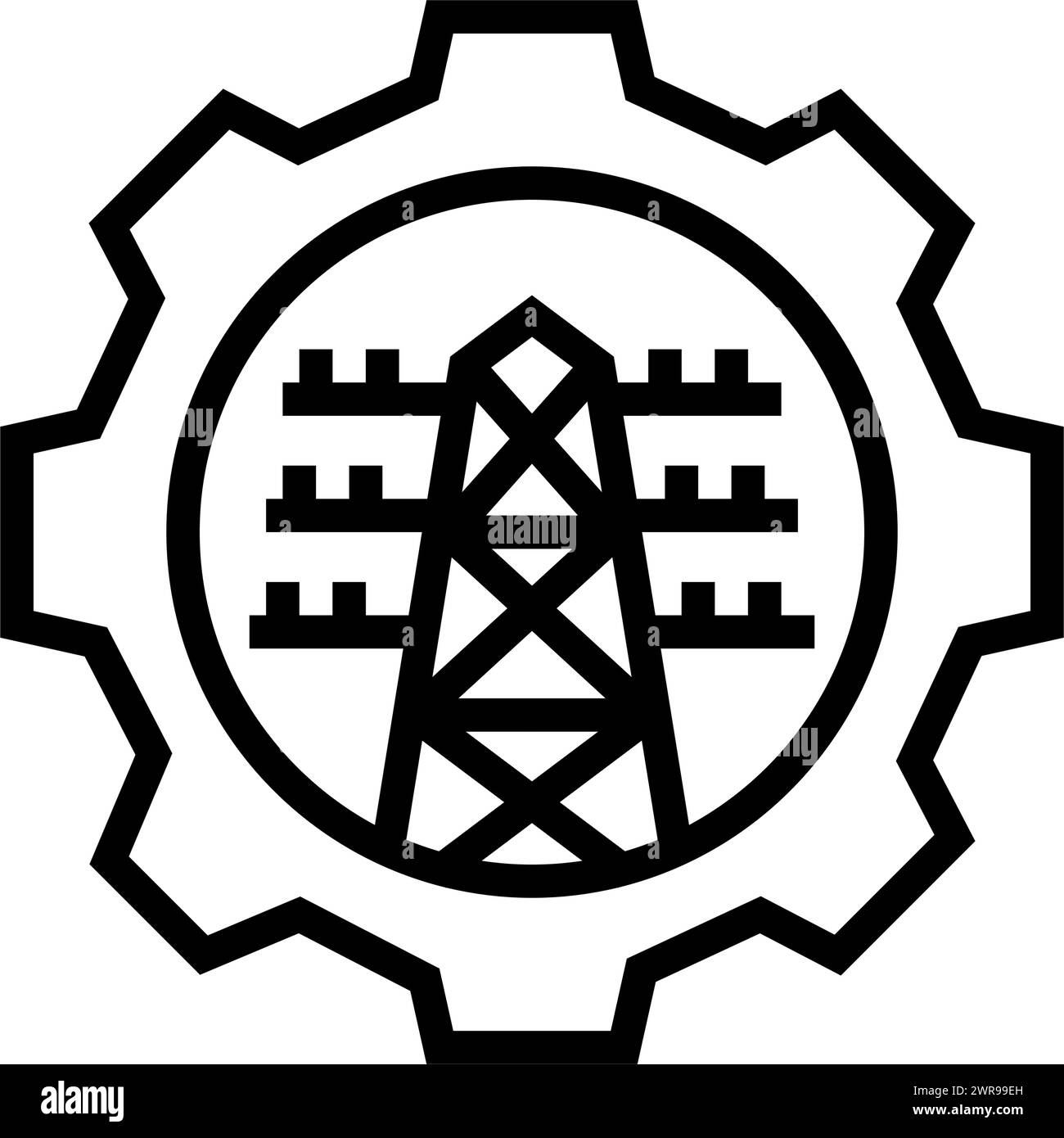 grid modernization energy policy line icon vector illustration Stock ...