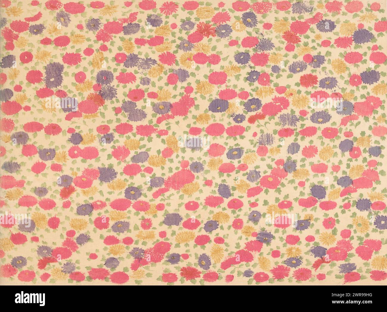 Sprinkle pattern of flowers, print maker: anonymous, Japan, 1860 - 1930 ...