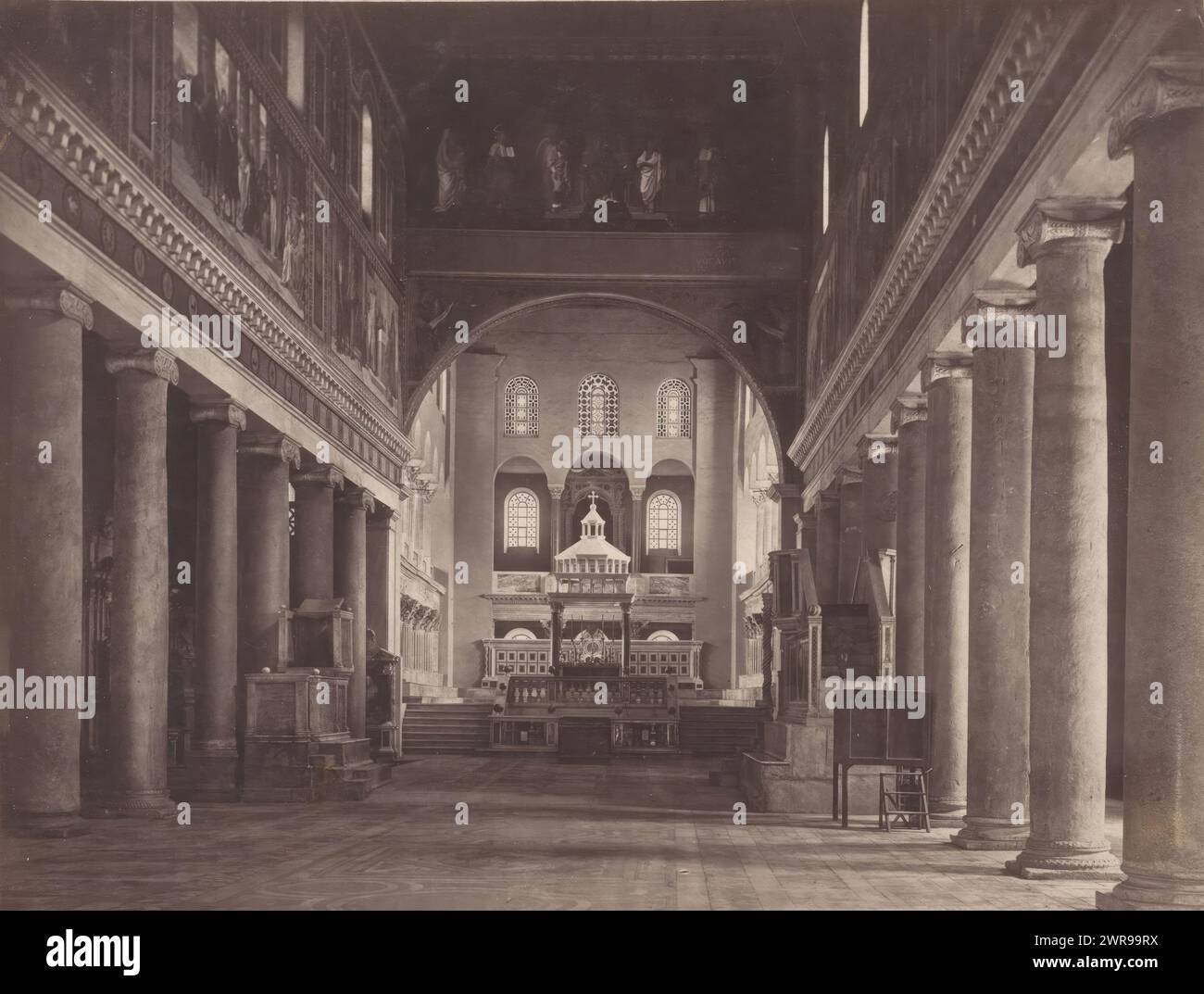 Interior of the S. Lorenzo fuori le Mura in Rome ('Interno della ...