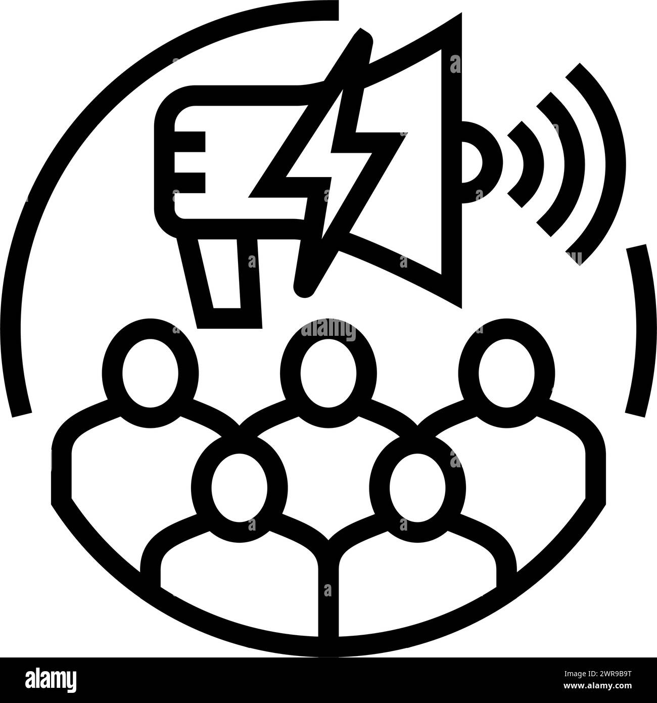 public awareness campaigns line icon vector illustration Stock Vector ...