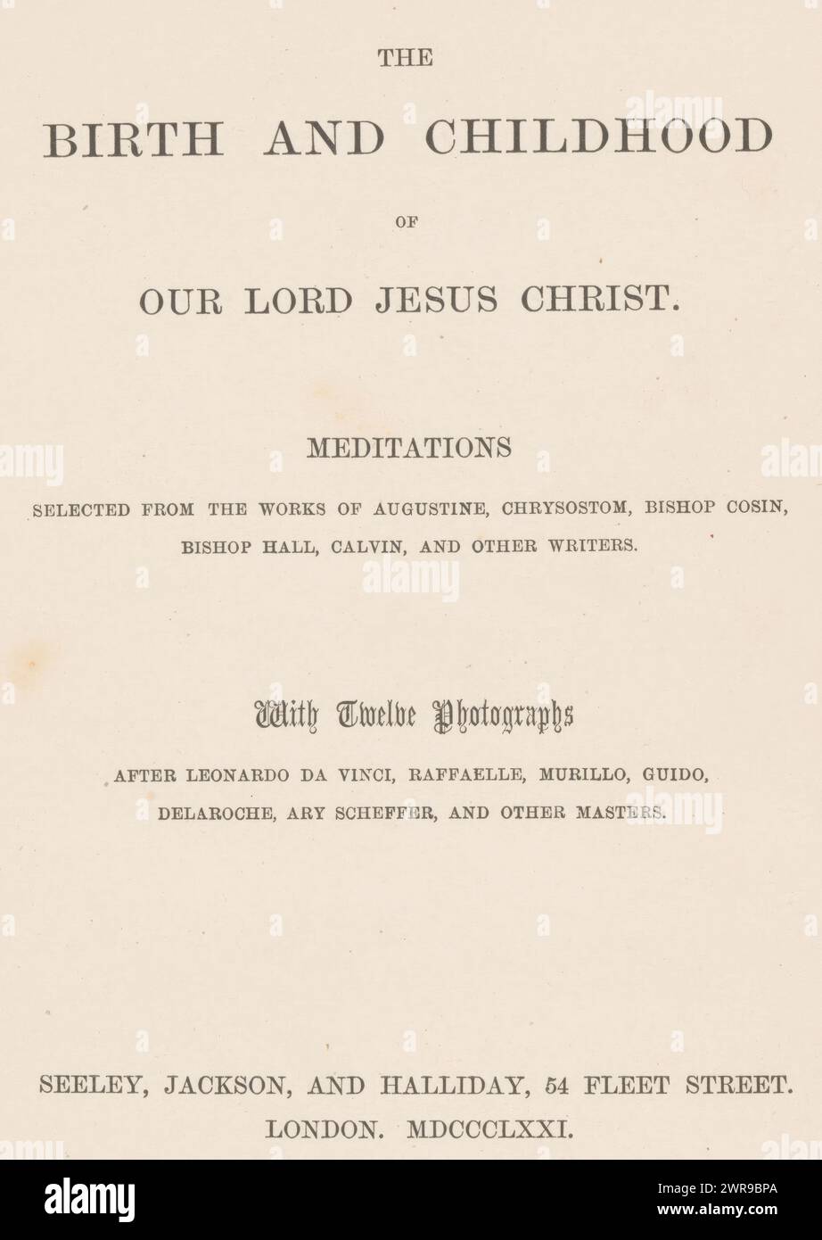 The birth and childhood of our Lord Jesus Christ (title on object ...