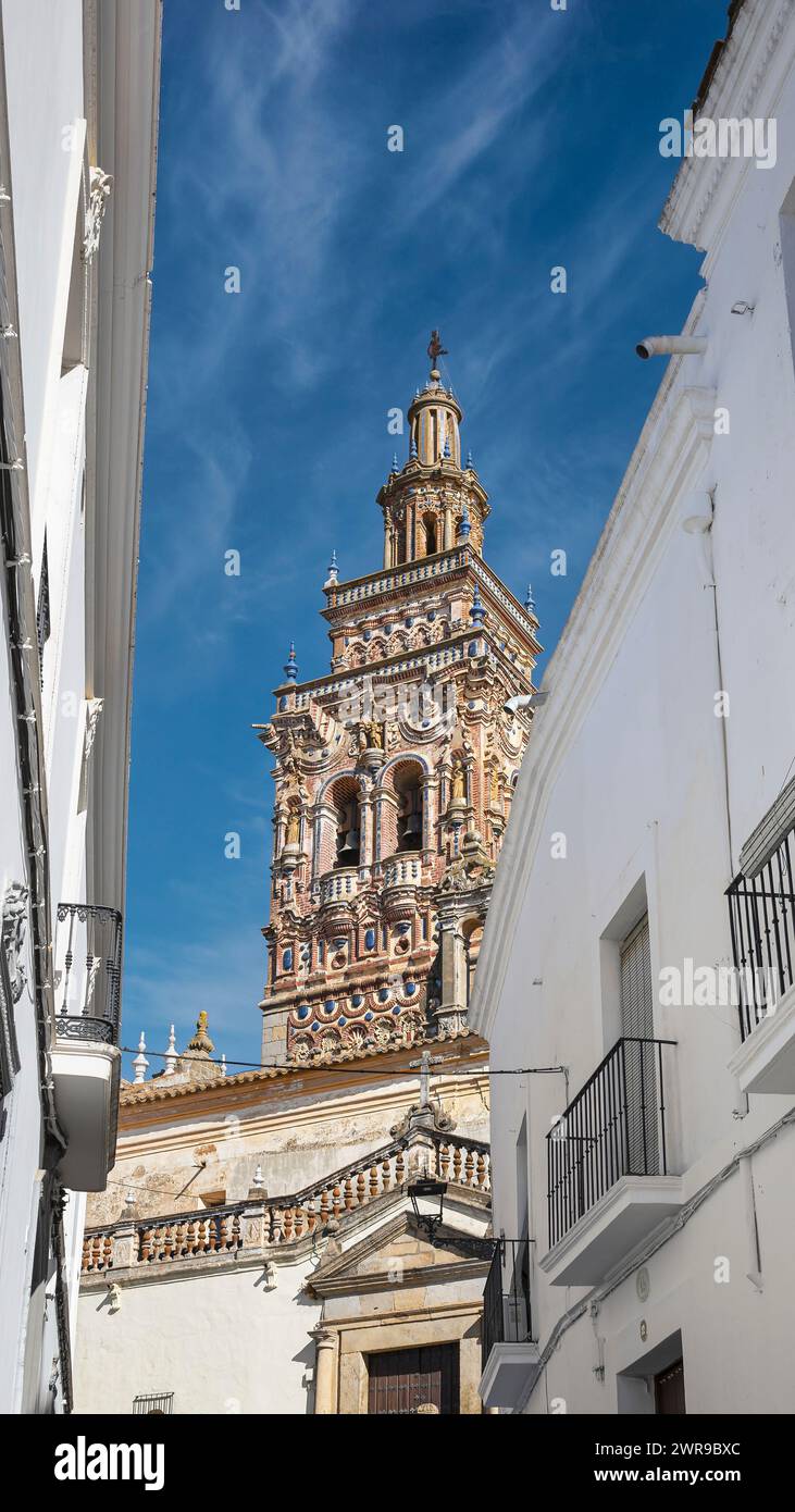 Urban scene with surrounding buildings and a distant bell tower Stock ...