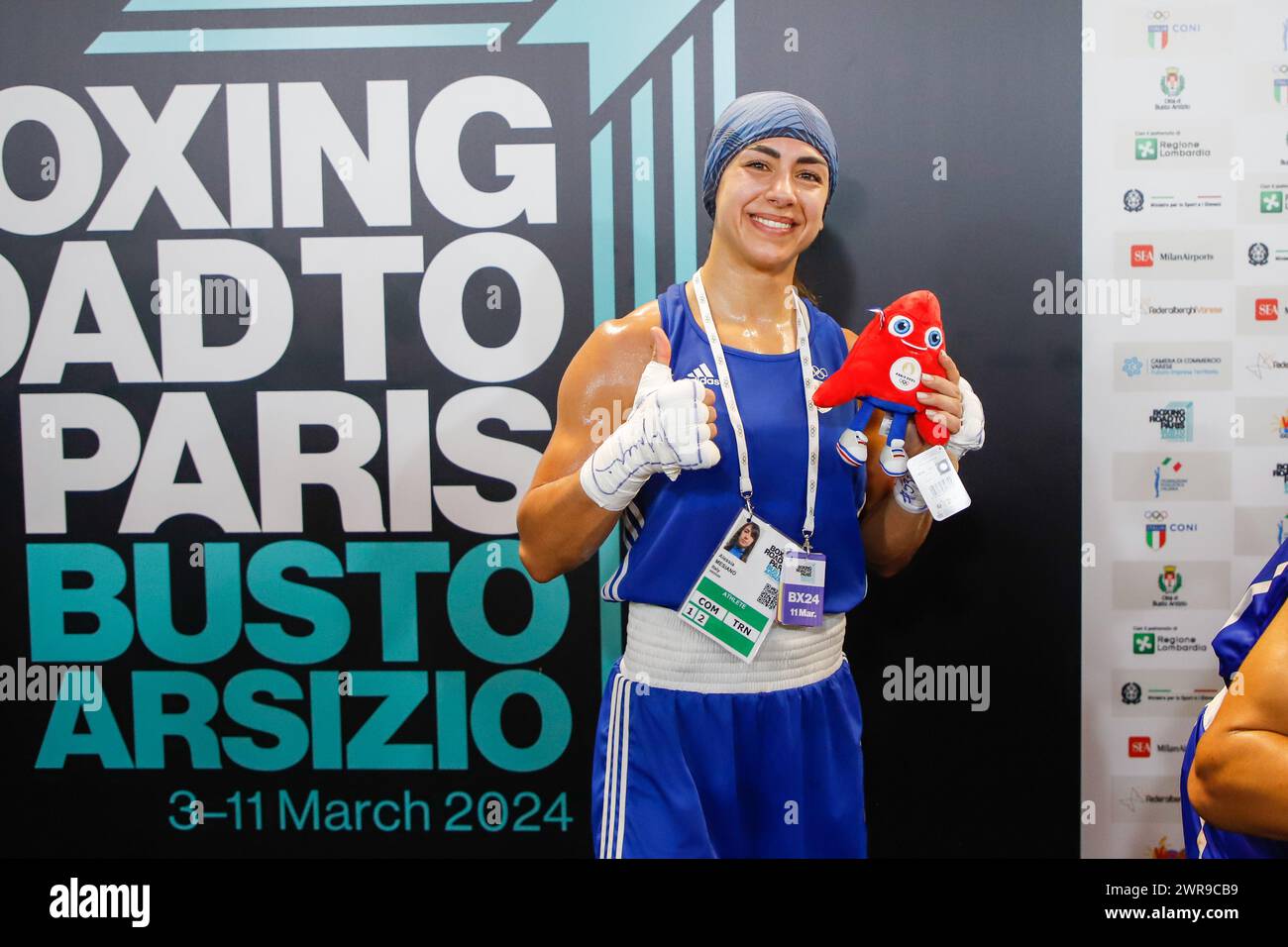 Busto Arsizio, Italy. 11th Mar, 2024. Alessia Mesiano during Boxing ...