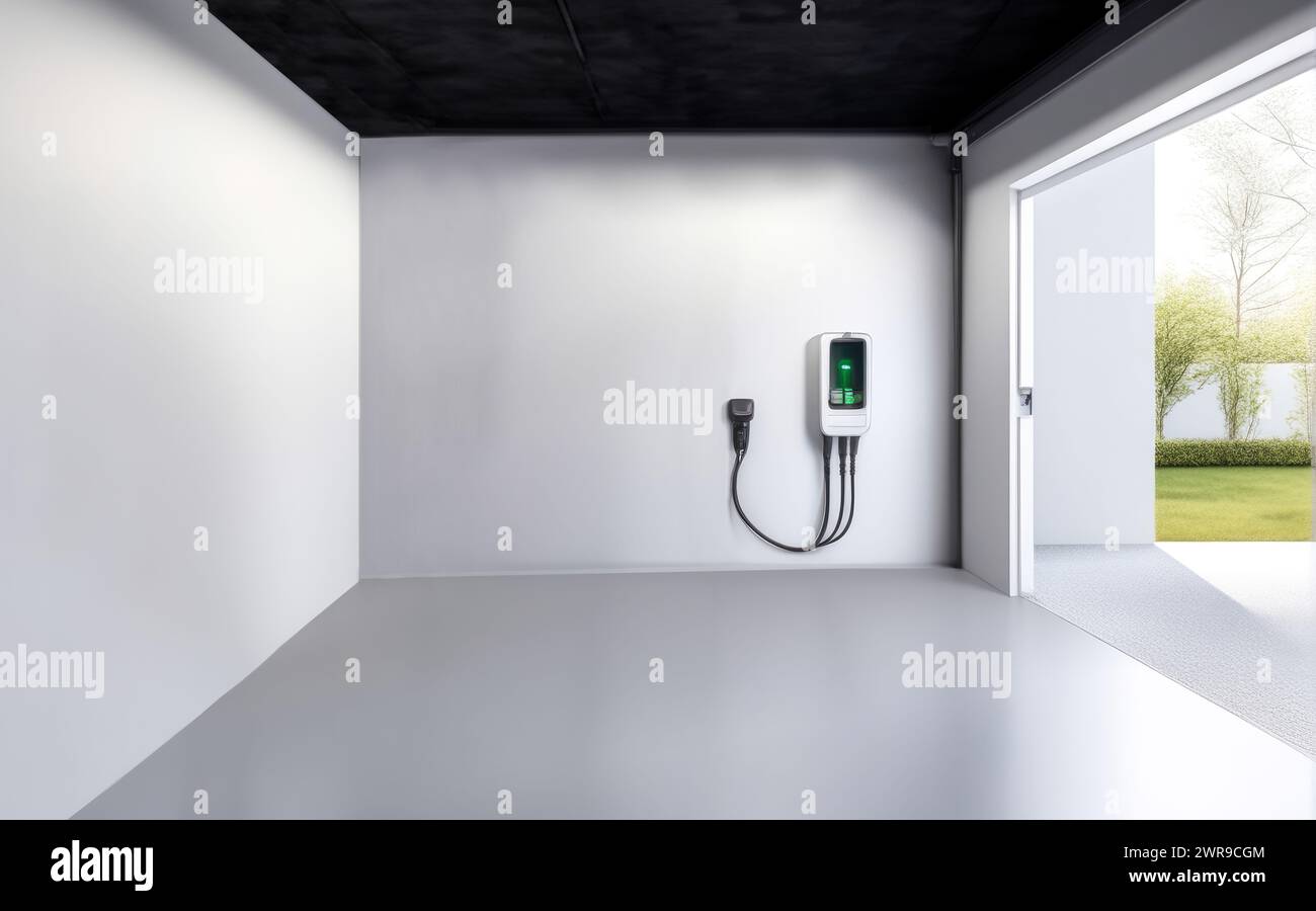 Battery packs for charging electric cars at home. Charge point in ...