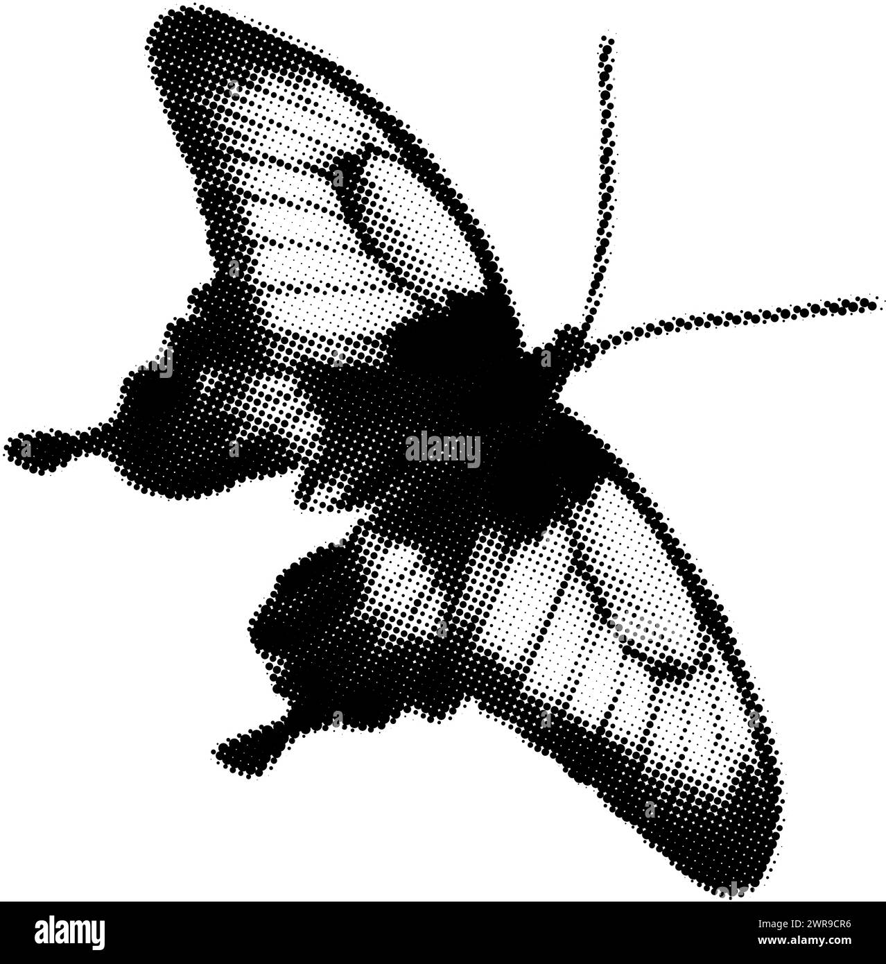 Butterfly halftone collage element vector illustration Stock Vector ...