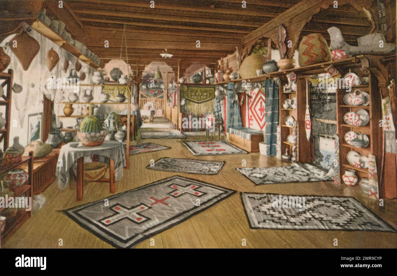 Interior of Indian building, Albuquerque, New Mexico (title on object ...
