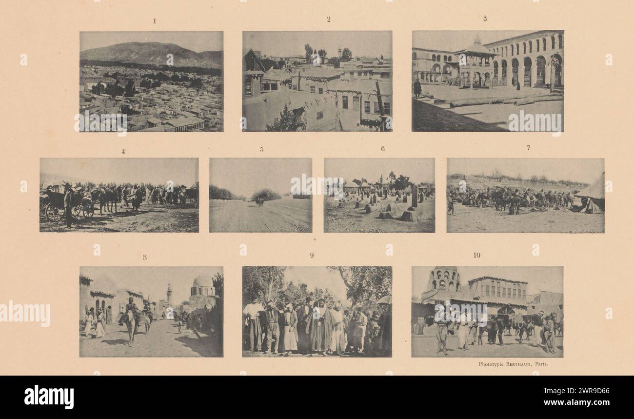 Ten views of Damascus, Syria, Damas (title on object), diverse ...