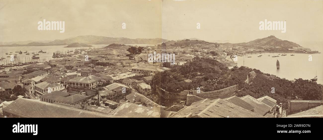 View of Macau, panorama consisting of 2 photos, anonymous, Macao, c ...