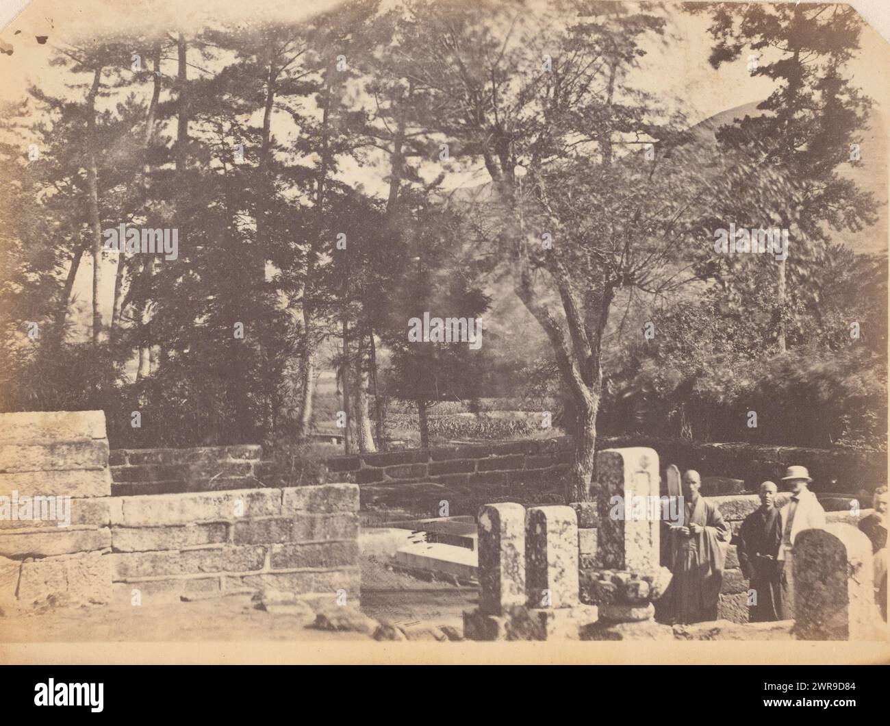 Cemetery in Inasa, Nagasaki, Antoon Bauduin, (attributed to), Japan ...