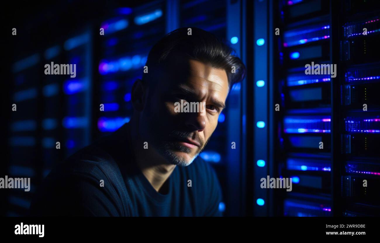 Data Center Information storage warehouse. Chief Technology Officer Holding. Cyber security ...