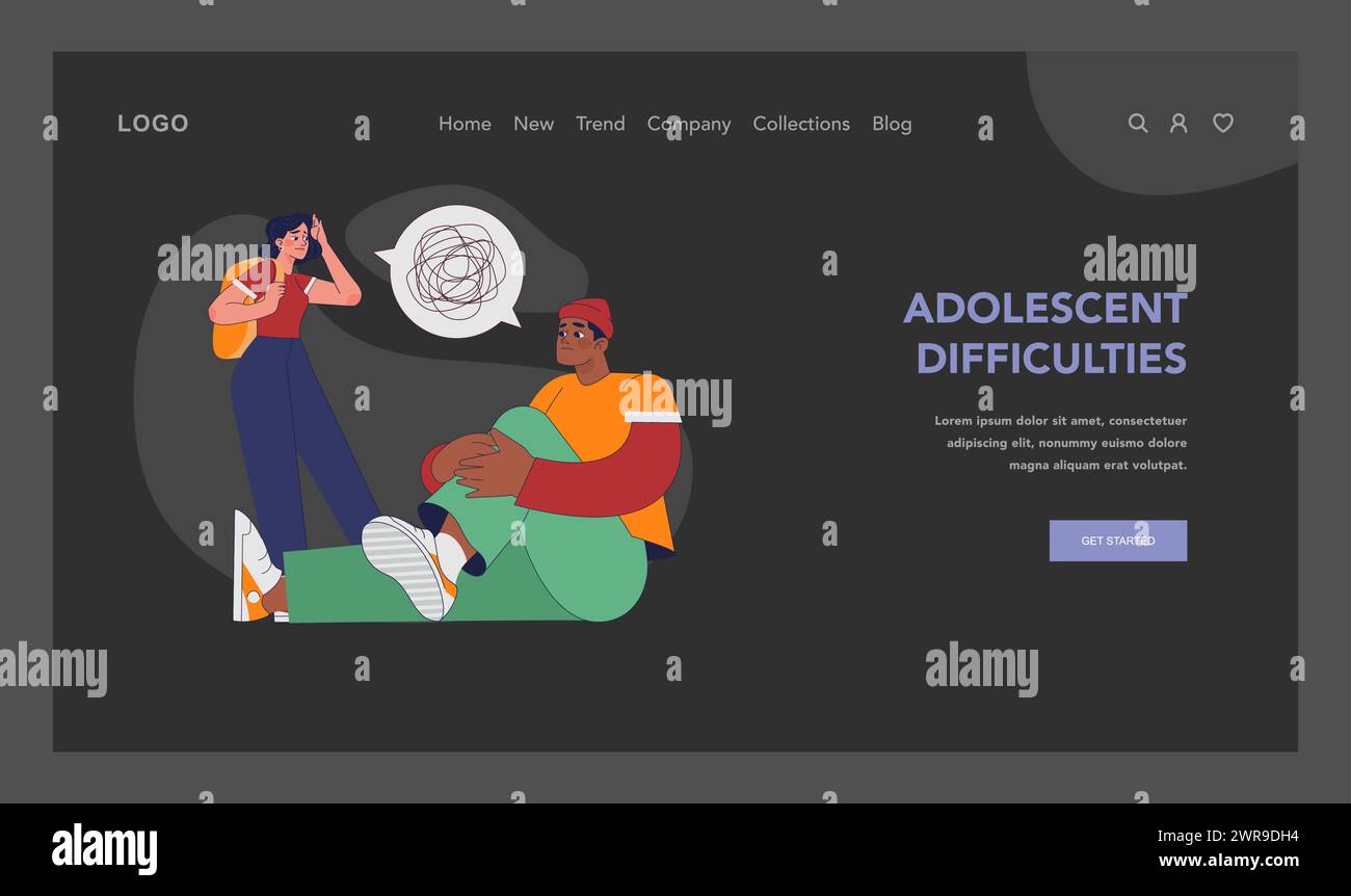 Adolescent difficulties concept. Troubled teens confiding in one ...