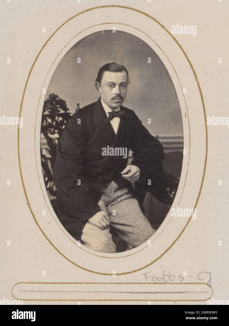 Portrait of a sitting man, This photo is part of an album., Eduard ...