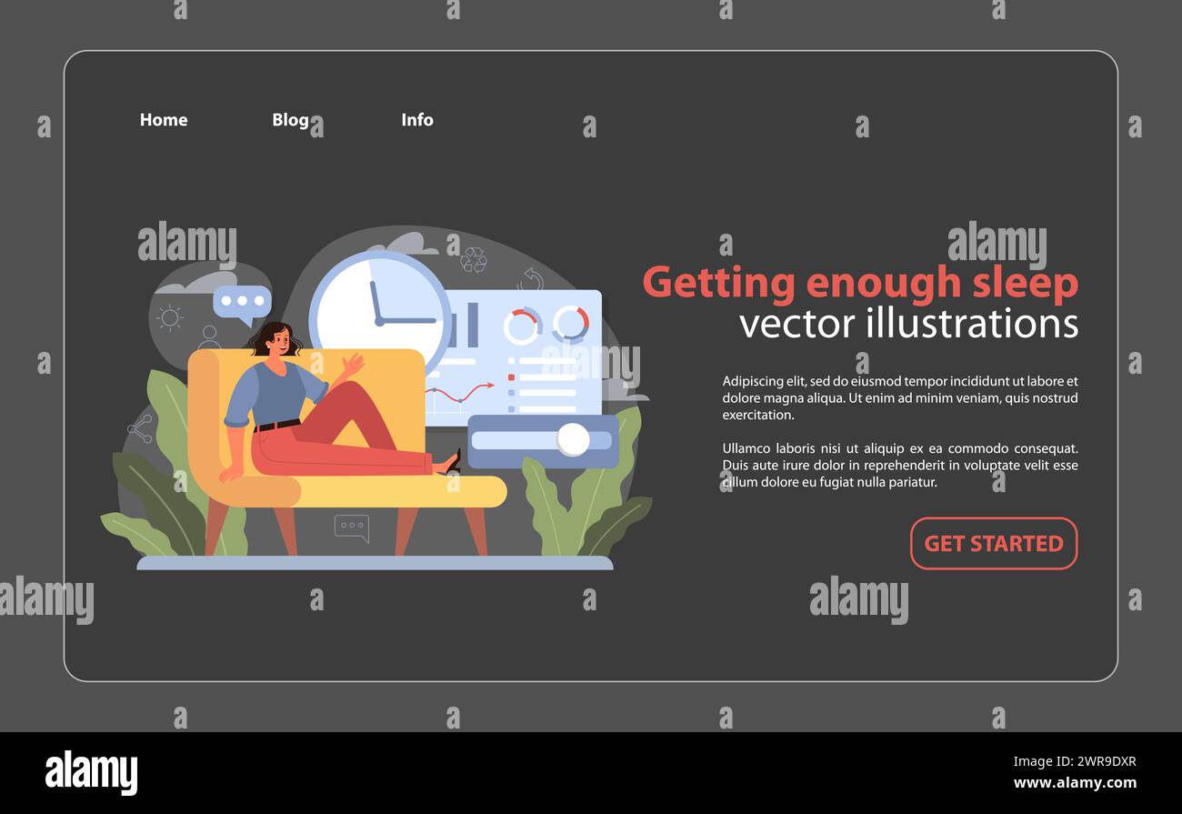 Restorative sleep Stock Vector Images - Alamy