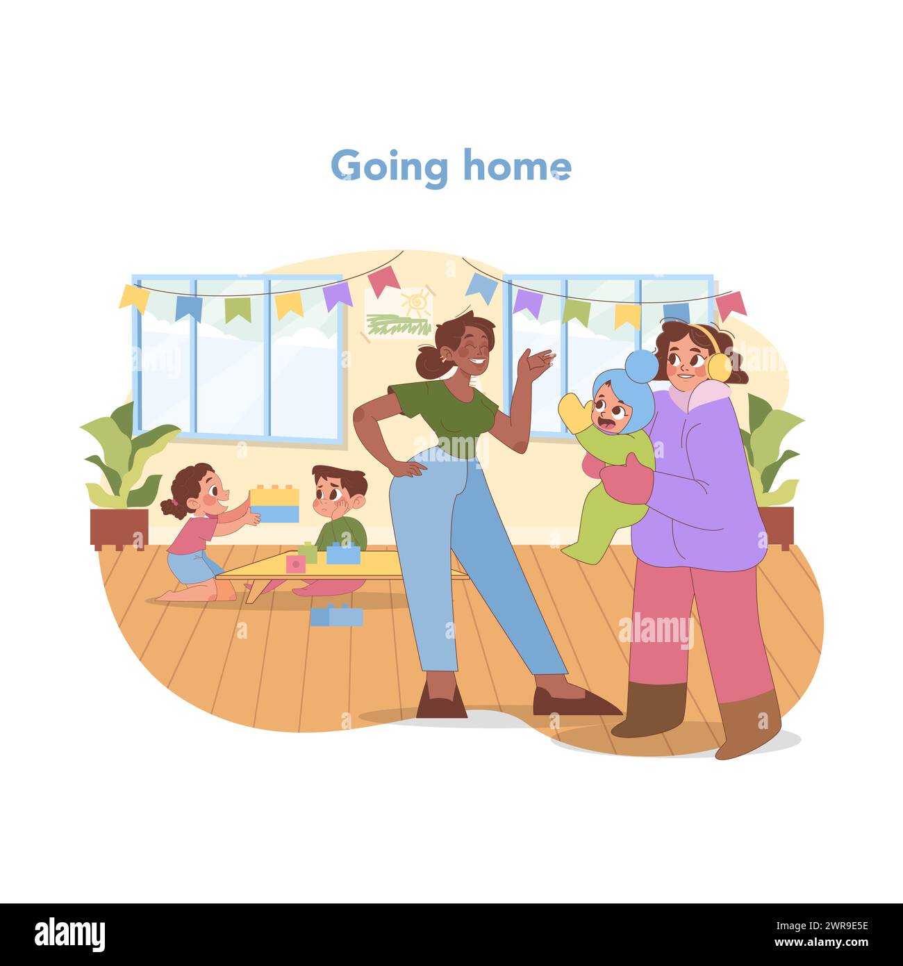 Children goodbye Cut Out Stock Images & Pictures - Alamy