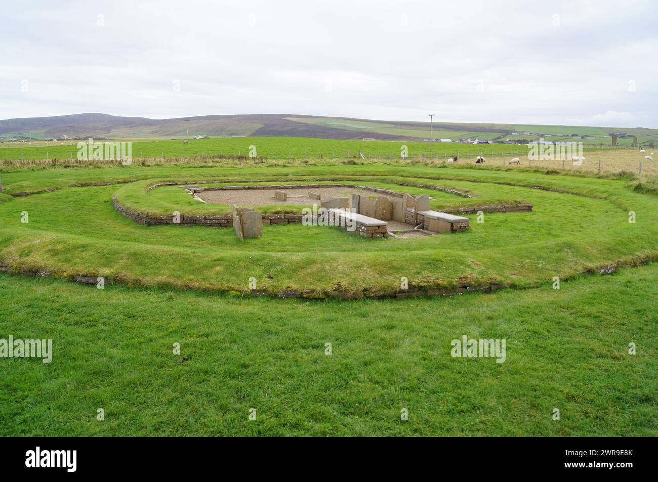3200 BC Barnhouse Neolithic Village on Mainland Orkney, Scotland with ...