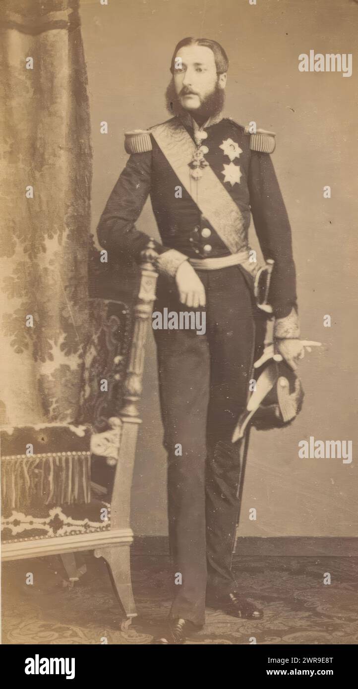 Portrait of Leopold II, King of Belgium, This photo is part of an album ...