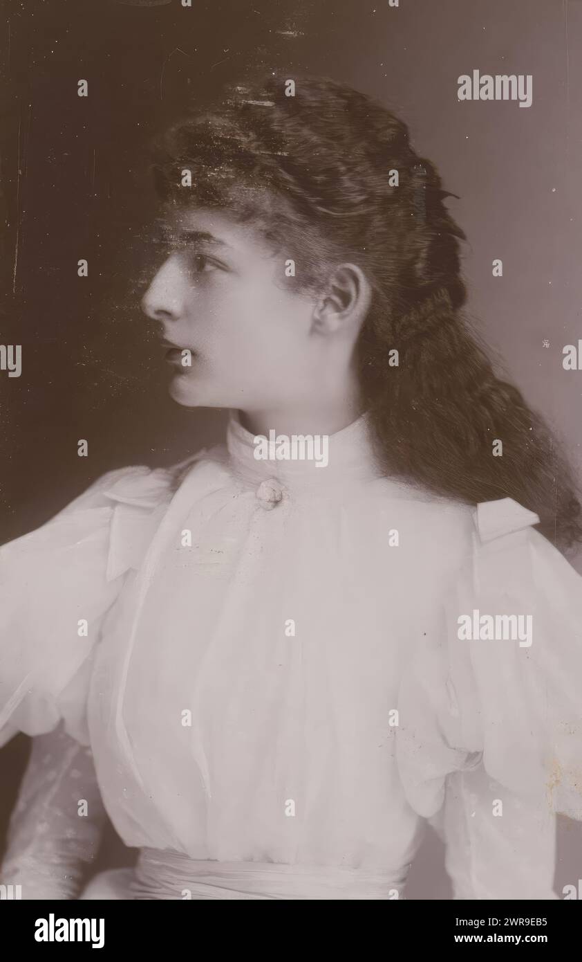 Portrait of a woman, in profile, This photo is part of an album ...