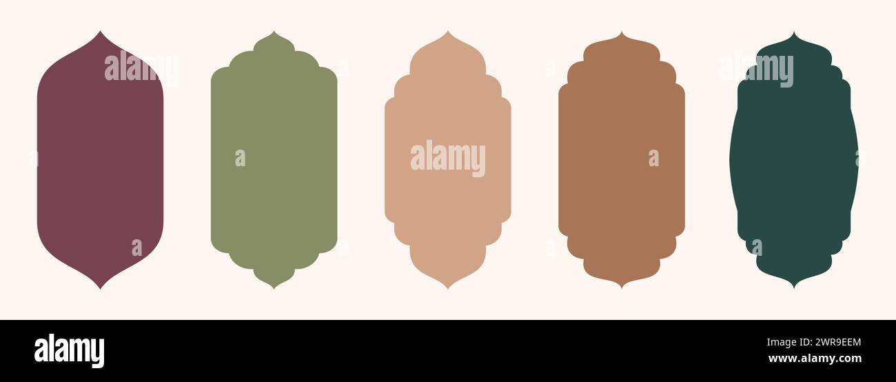 Shape Islamic frame door and window silhouette Arabic arch. Collection ...