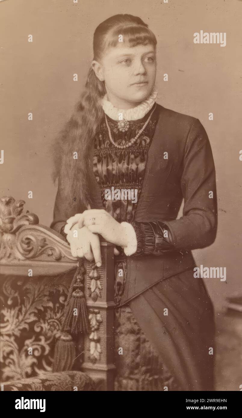 Portrait of a girl, This photo is part of an album., Julius jr. Ortgies ...