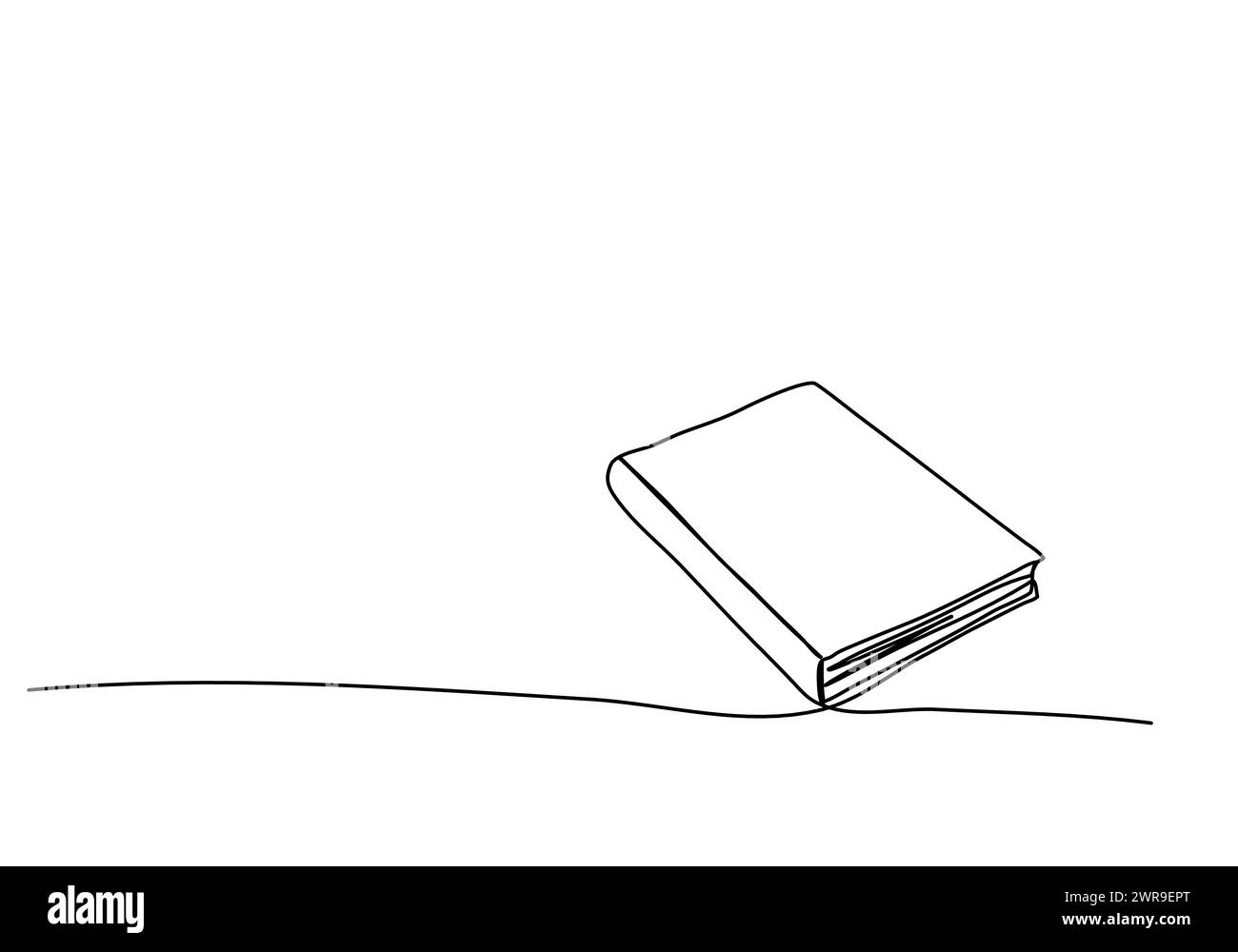 Book, one line drawing vector illustration Stock Vector Image & Art - Alamy