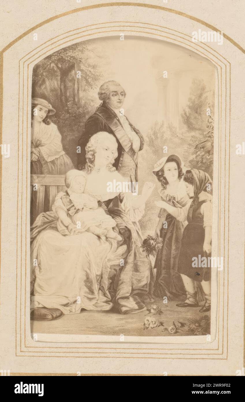 Photo reproduction of Maria Antoinette in Trianon, anonymous, after design by: Charles Louis ...