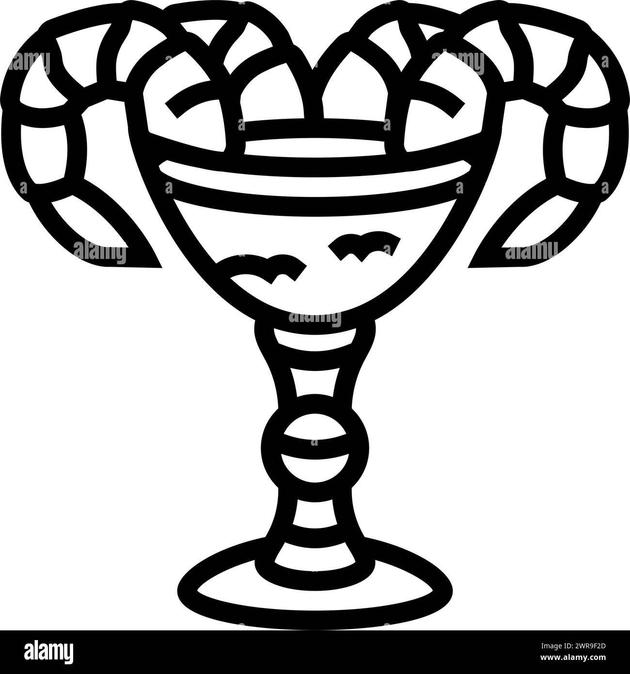 shrimp cocktail sea cuisine line icon vector illustration Stock Vector ...