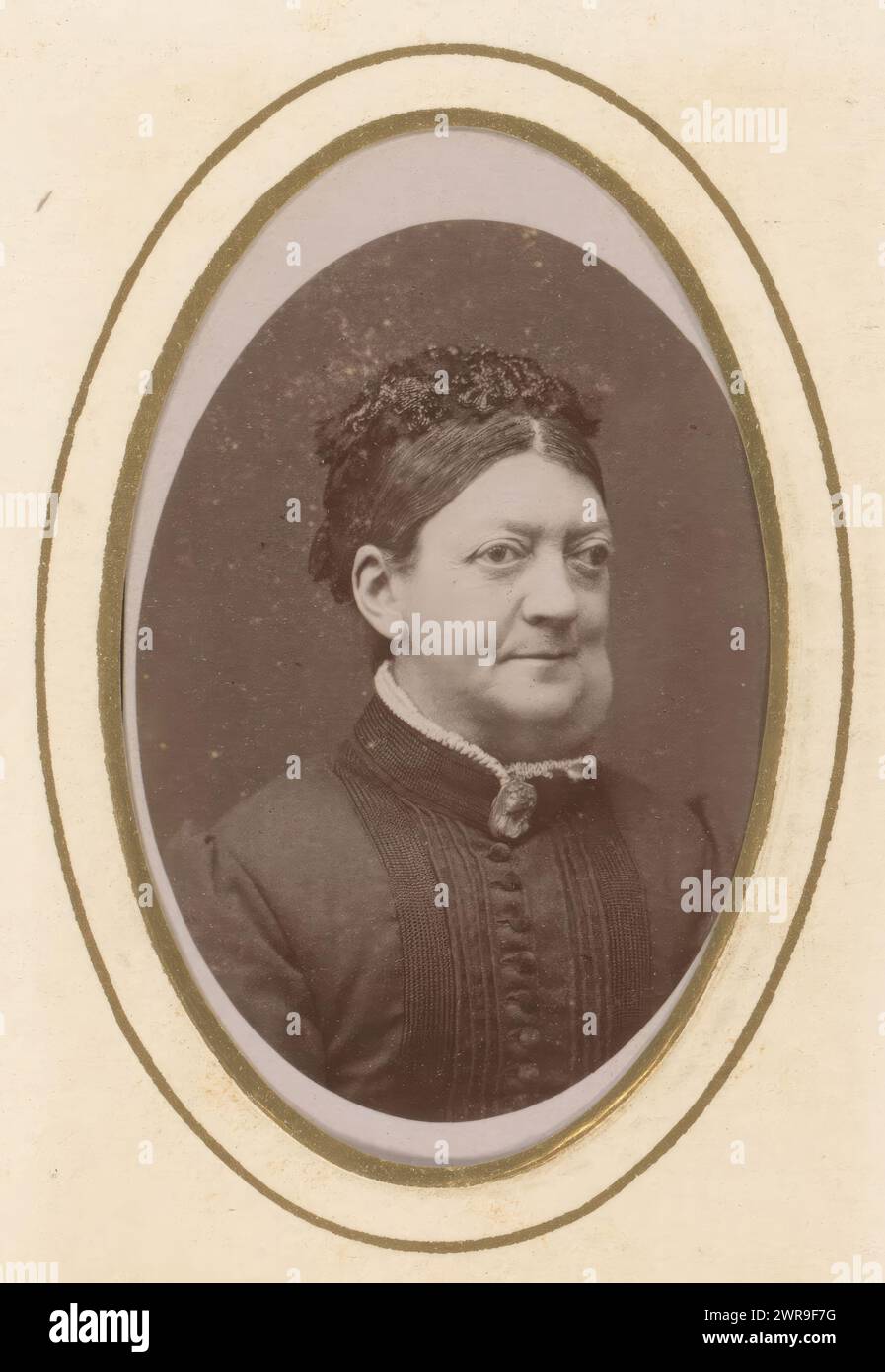 Portrait of a woman, This photo is part of an album., Idanus Hendrikus ...