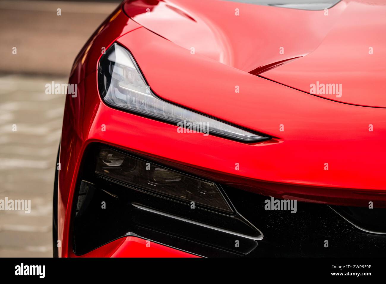 Gothenburg, Sweden - March 01 2024: Red 2024 Lotus Eletre electric SUV ...