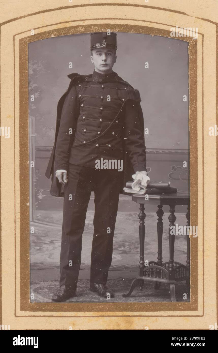 Portrait of a young man in uniform, This photo is part of an album ...