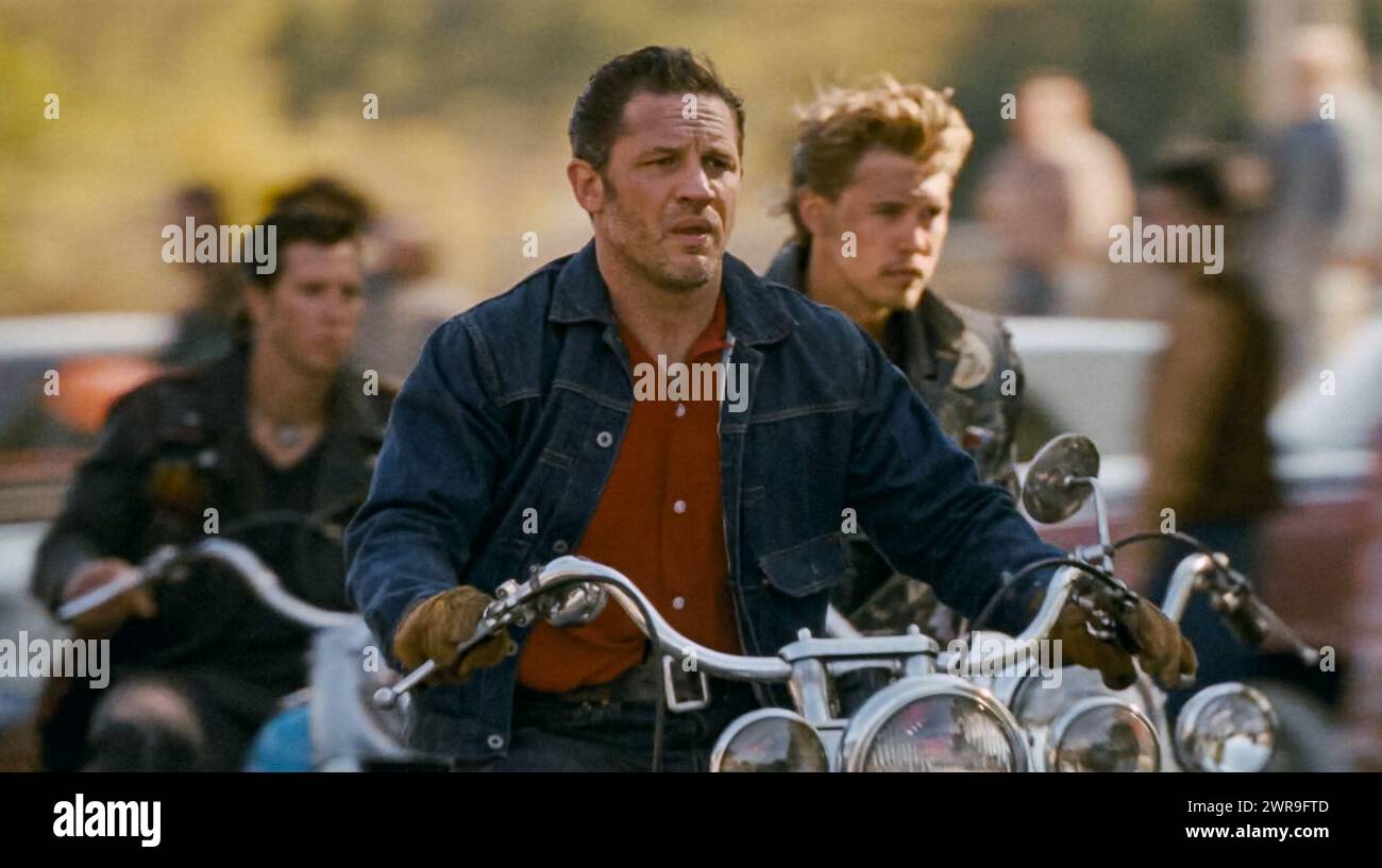 The Bikeriders Tom Hardy & Austin Butler Stock Photo - Alamy