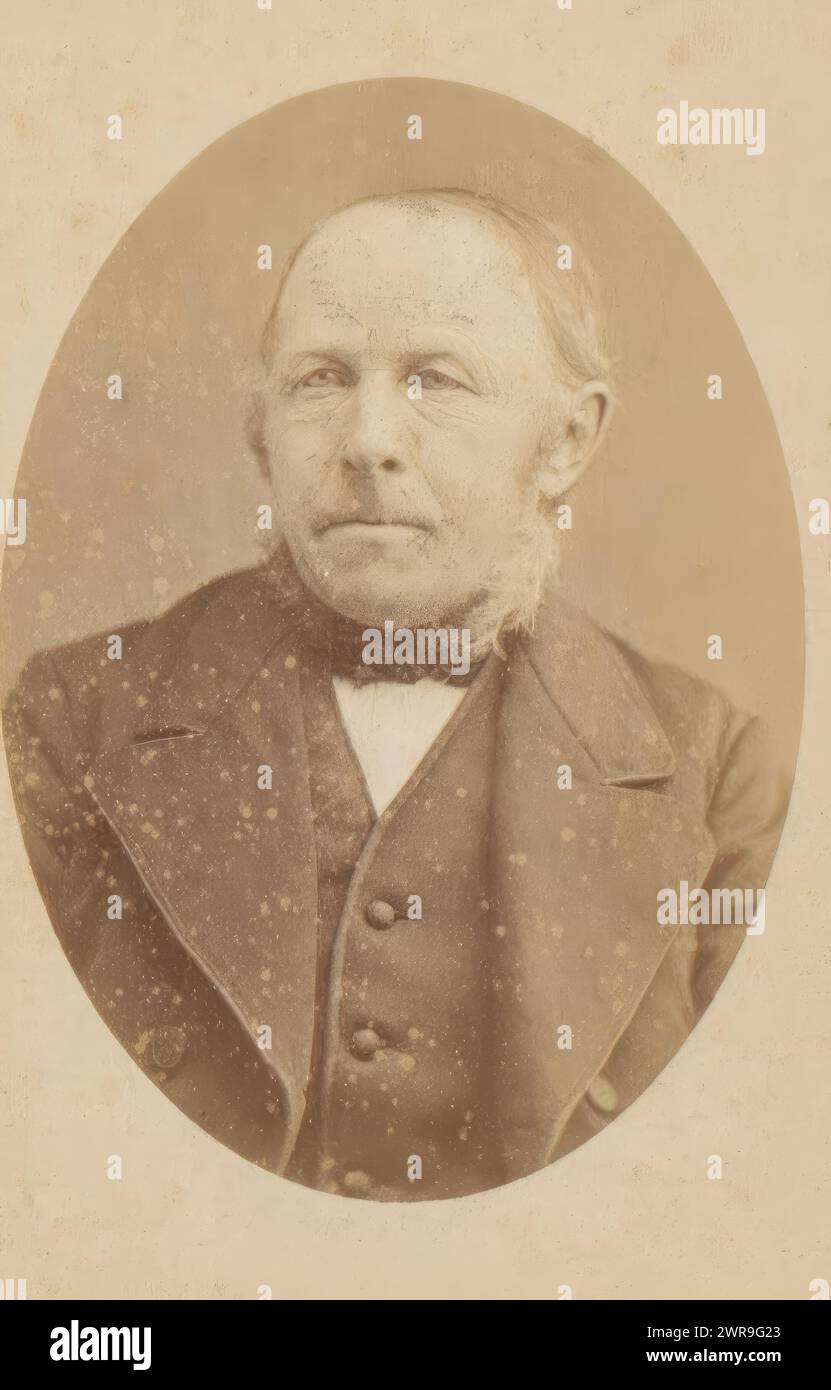 Portrait of an old man with sideburns, This photo is part of an album., anonymous, 1870 - 1900 ...