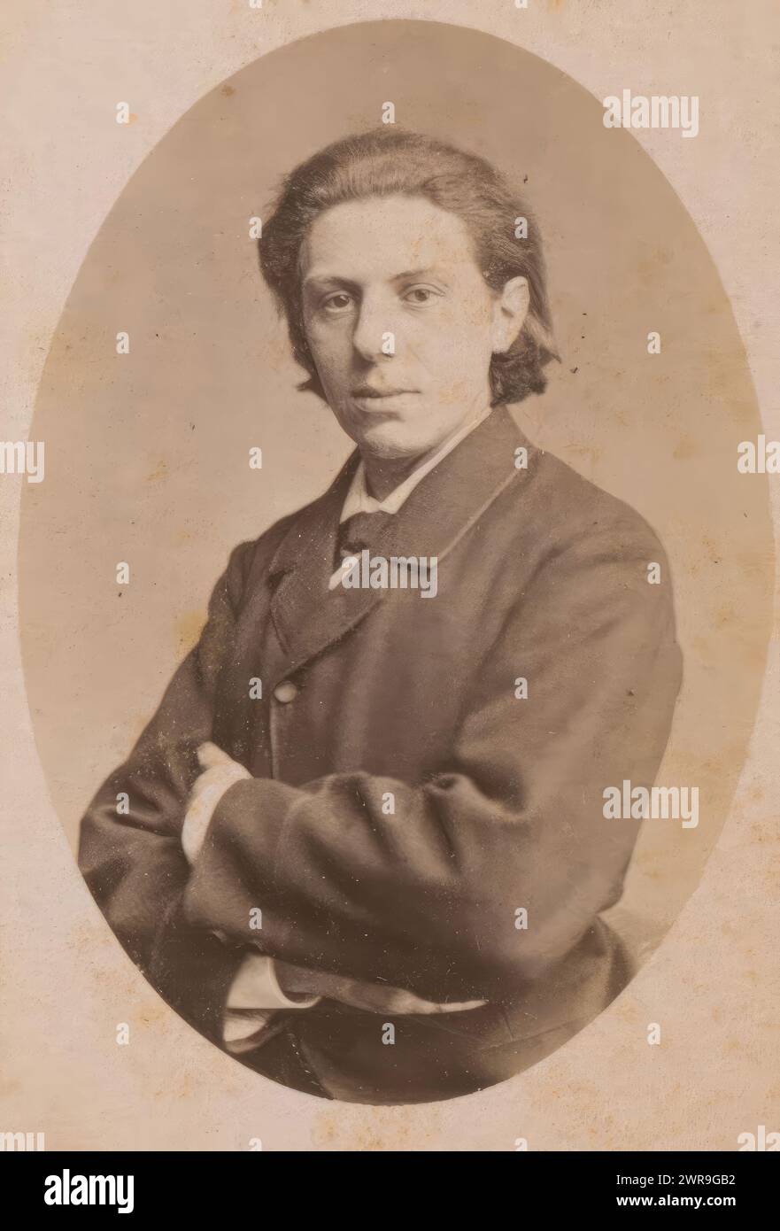 Portrait of a young man, This photo is part of an album., Louis Robert ...