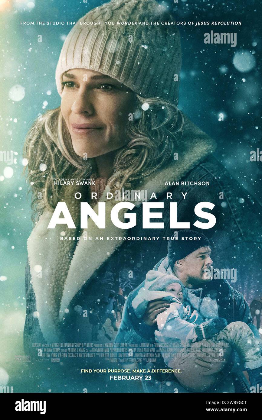 Ordinary Angels poster Hilary Swank Stock Photo - Alamy