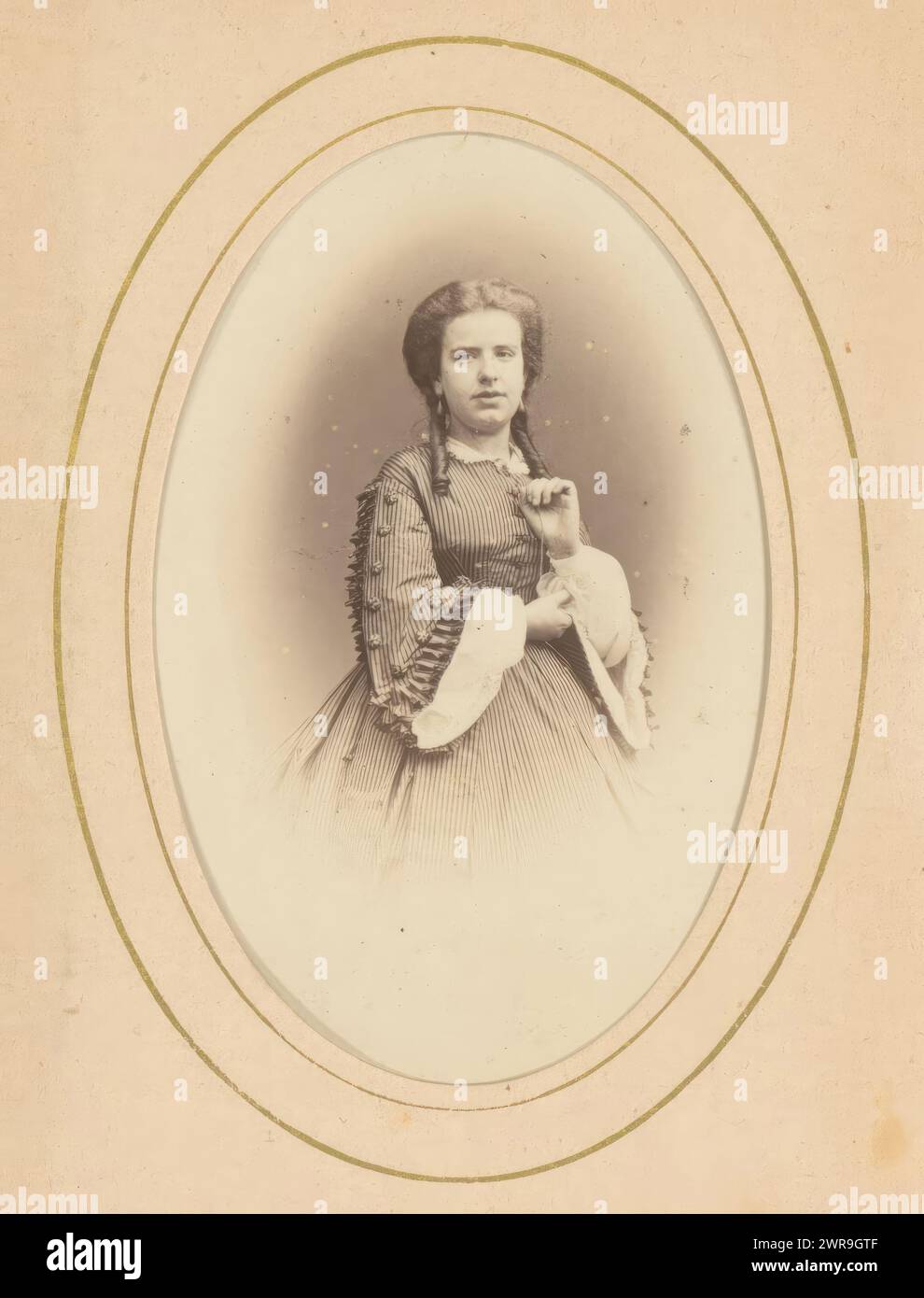 Portrait of a young woman with ringlets, This photo is part of an album ...